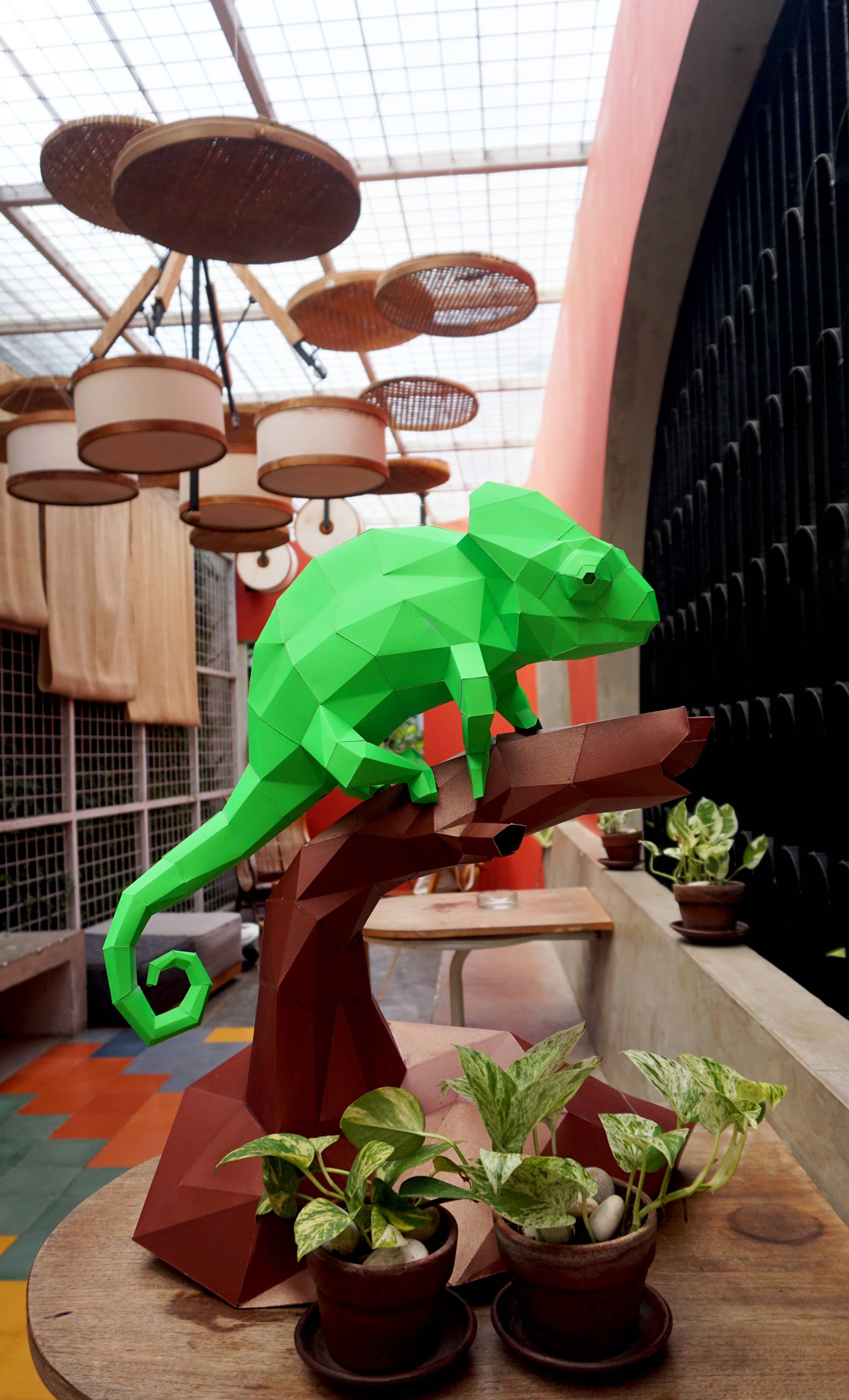 Chameleon 3D Papercraft Origami Models Kit – The Enchanted Bazaar